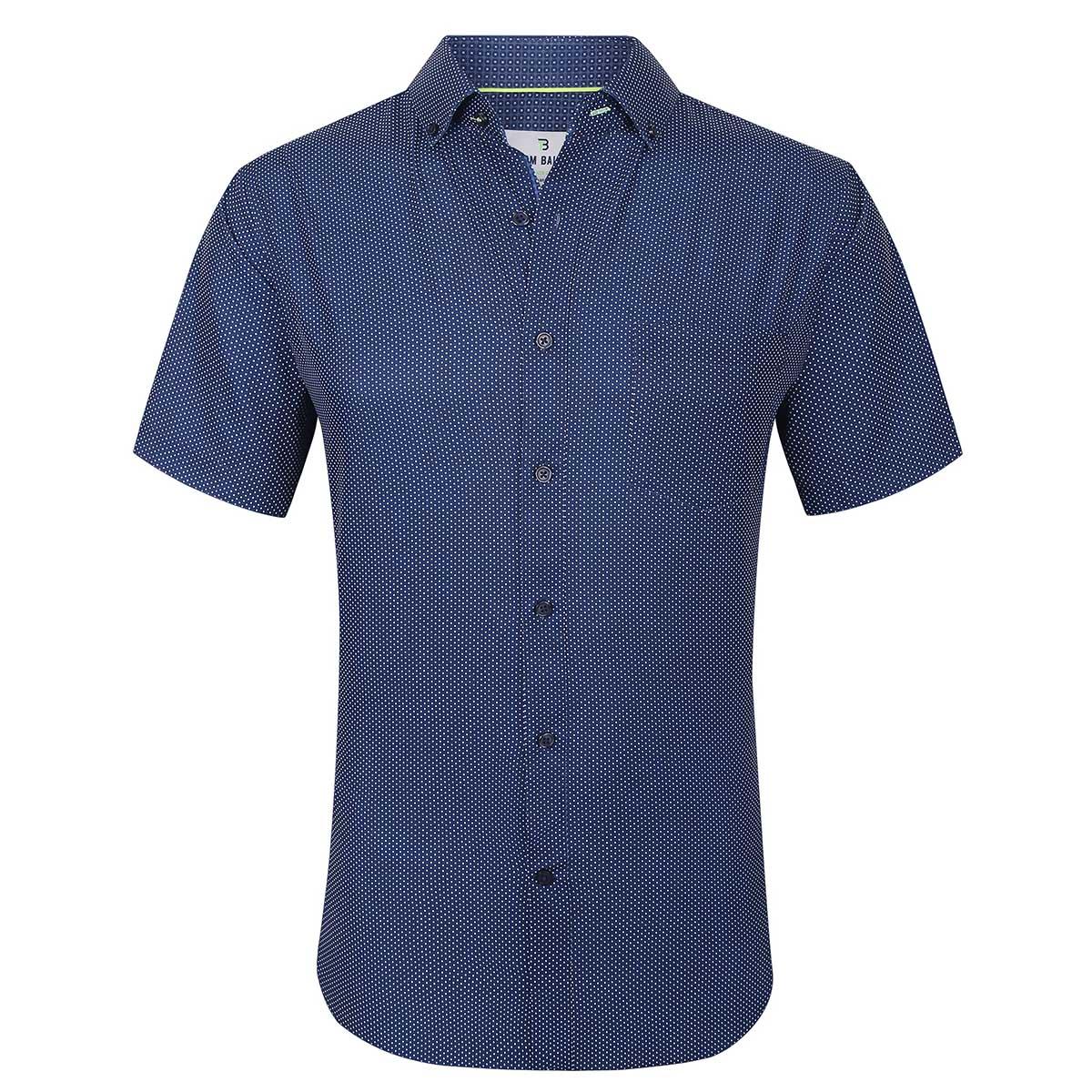 Click here for Mens Tom Baine Short Sleeve Slim Fit Dress Shirt -... prices
