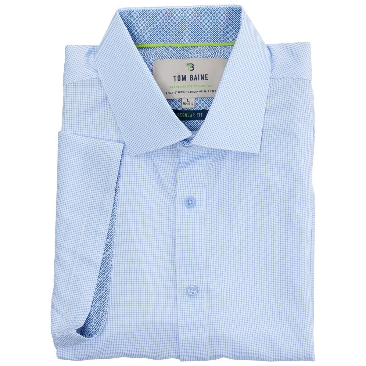 Click here for Mens Tom Baine Short Sleeve Regular Fit Checkered... prices