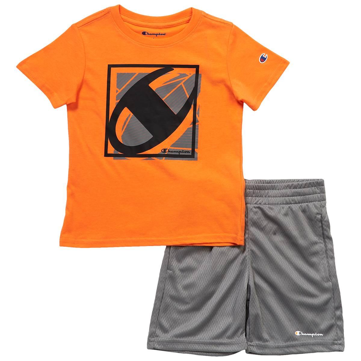 Click here for Boys (4-7) Short Sleeve Champion(R) Logo Tee & Sho... prices