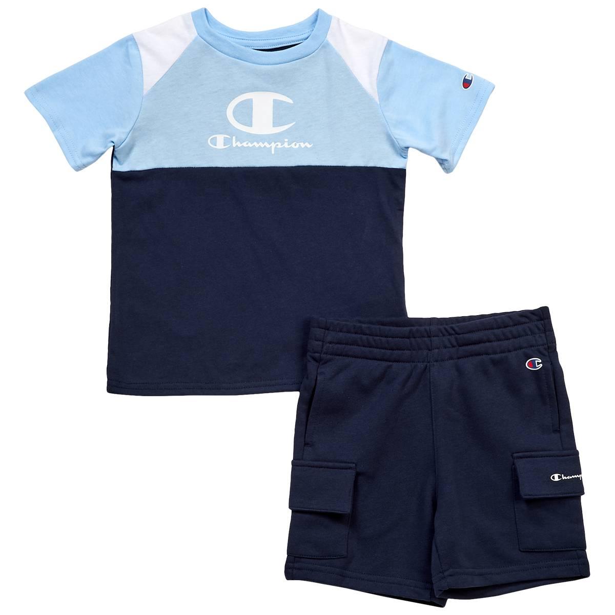 Click here for Boys (4-7) Champion(R) 2pc. Color Block Tee & Knit... prices