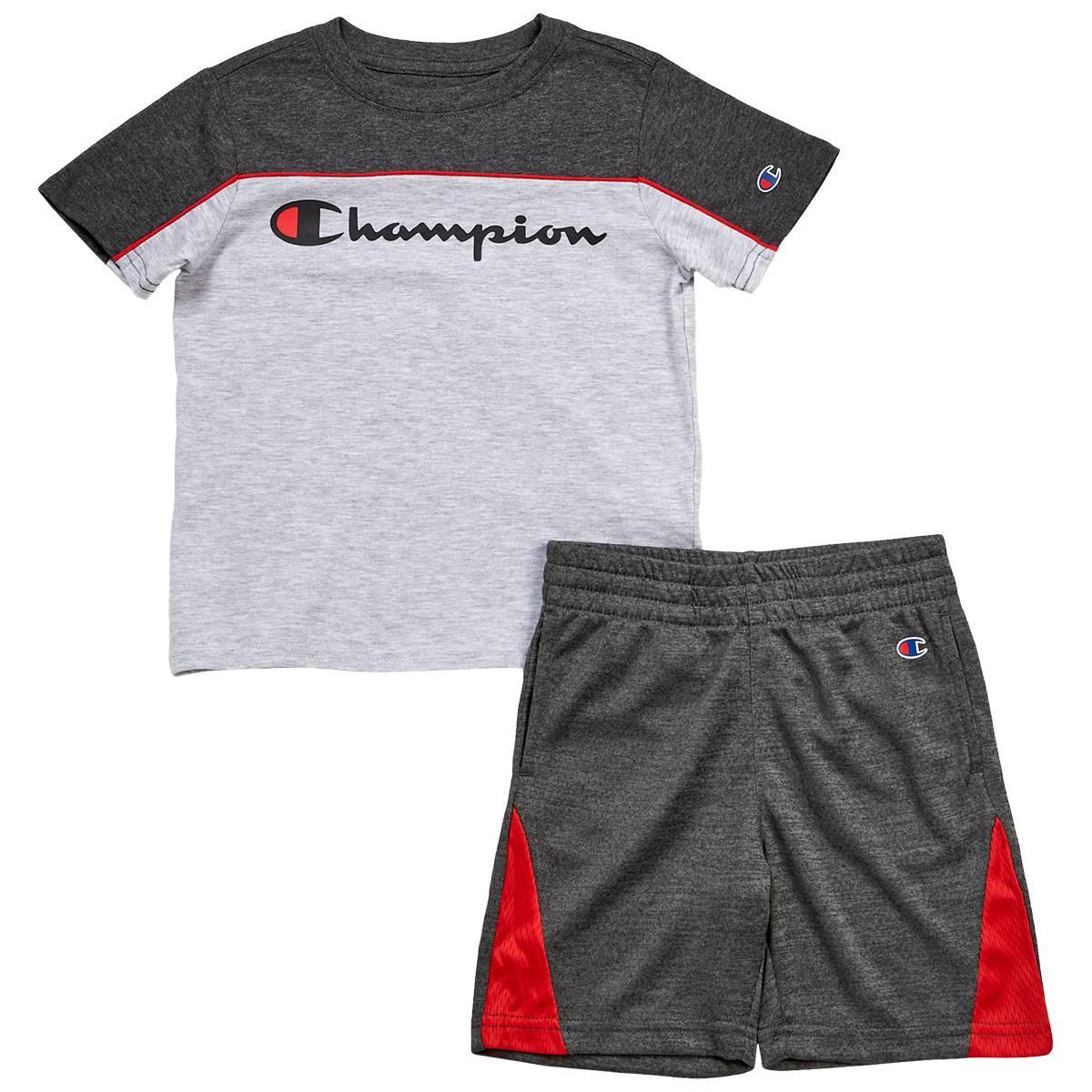 Click here for Boys (4-7) Champion(R) Pieced Tee & Mesh Shorts Se... prices