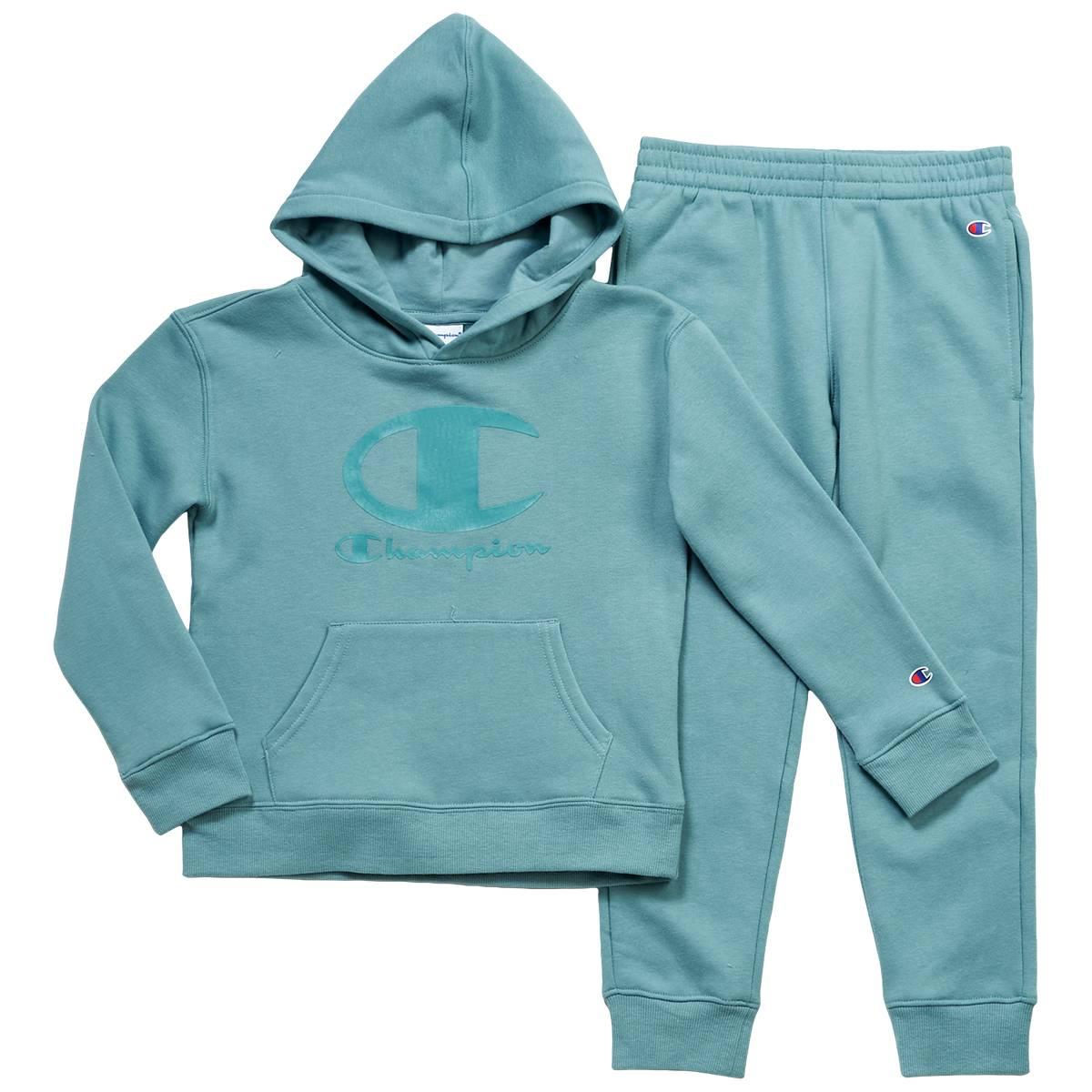 Click here for Boys (4-7) Champion(R) HD Logo Hoodie Set prices
