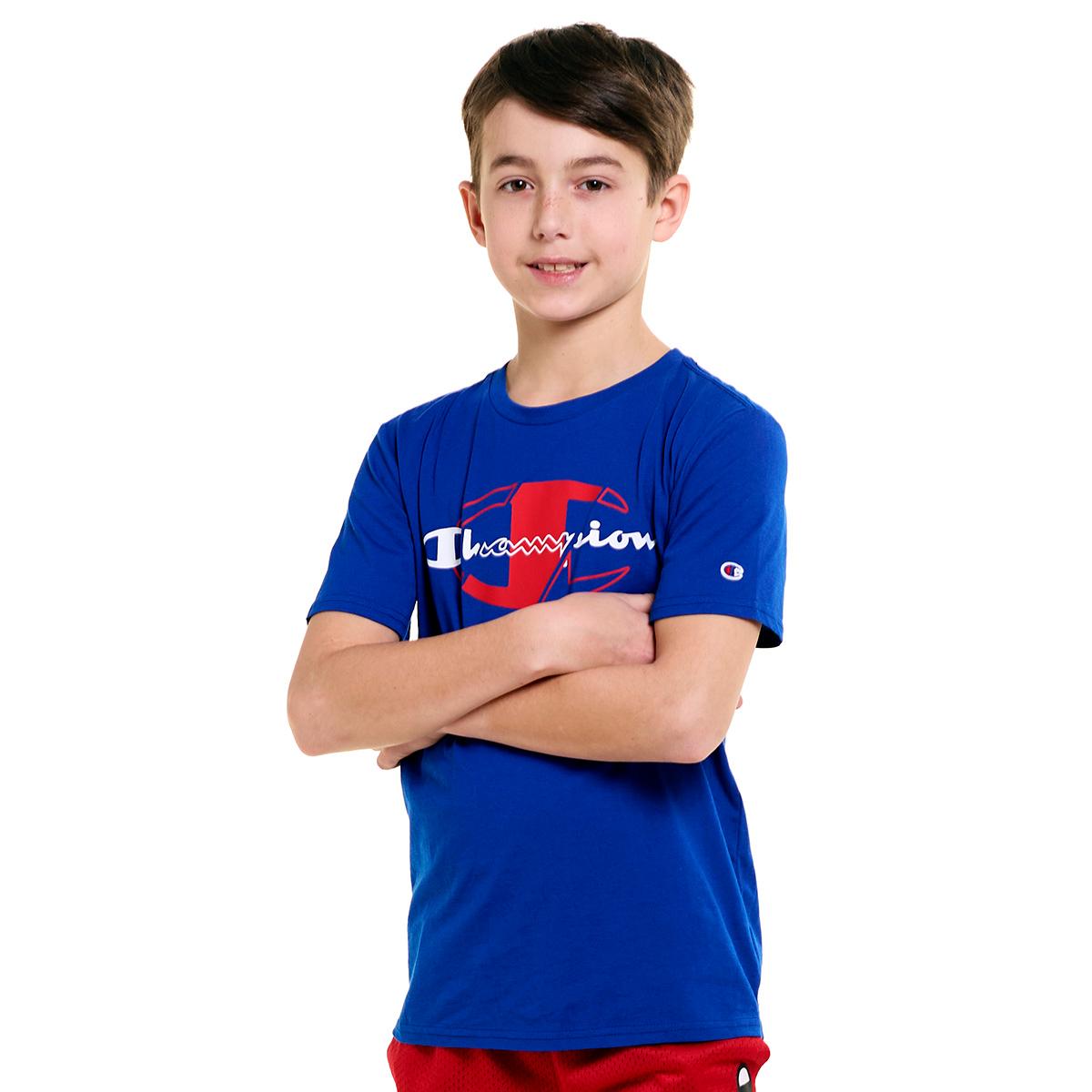Click here for Boys (8-20) Champion(R) Over Logo Tee - Surf The W... prices