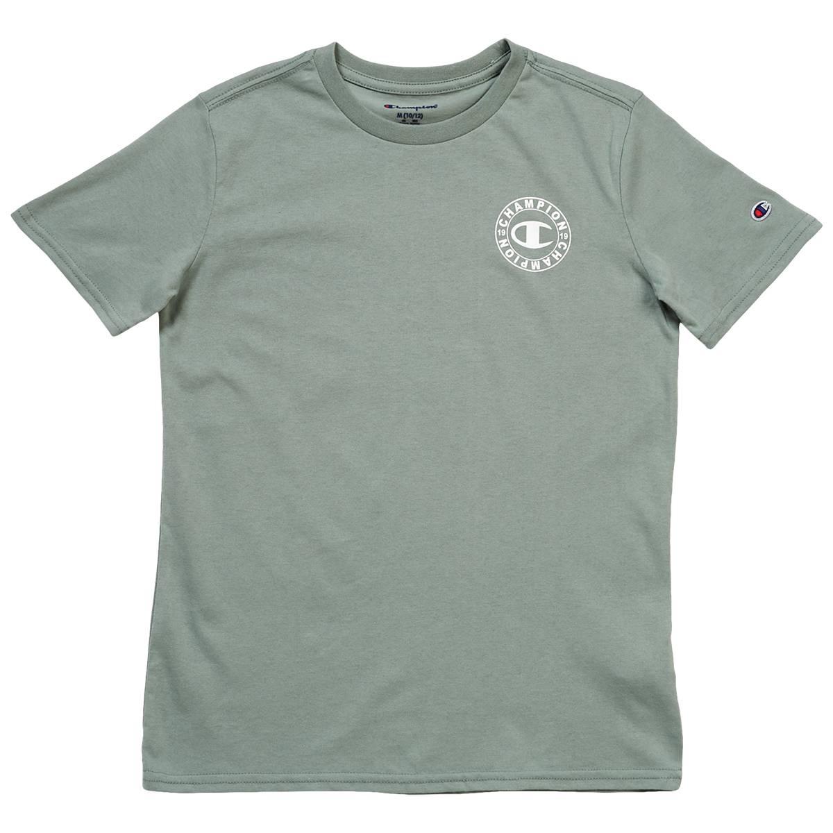 Click here for Boys 8-20 Champion(R) Short Sleeve Tee - Hedge Gre... prices