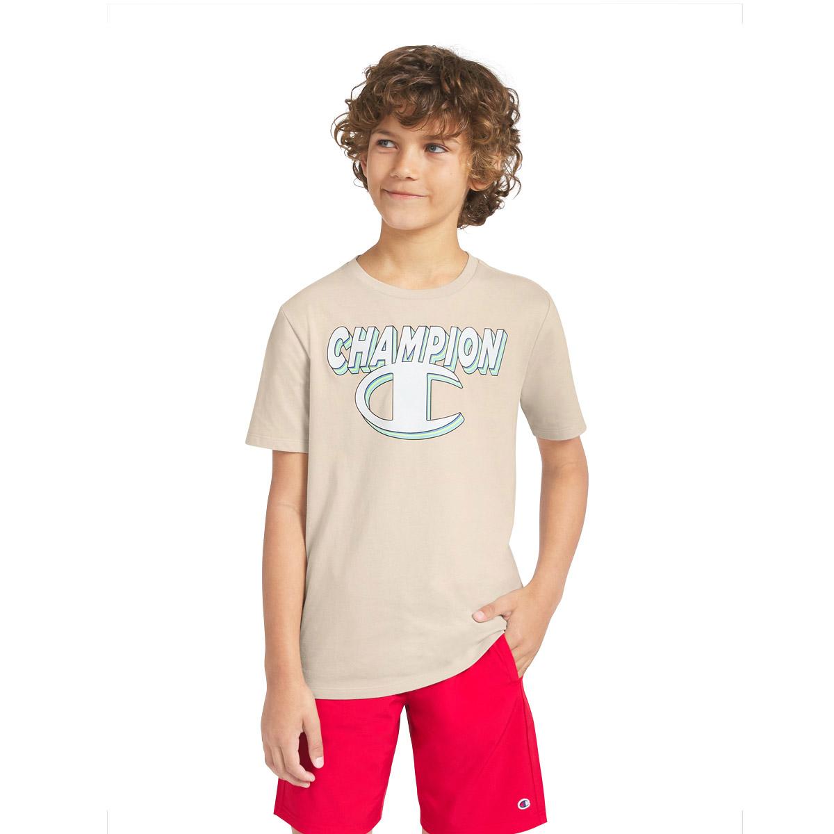 Click here for Boys (8-20) Champion(R) Graphic Tee - Sand Khaki prices