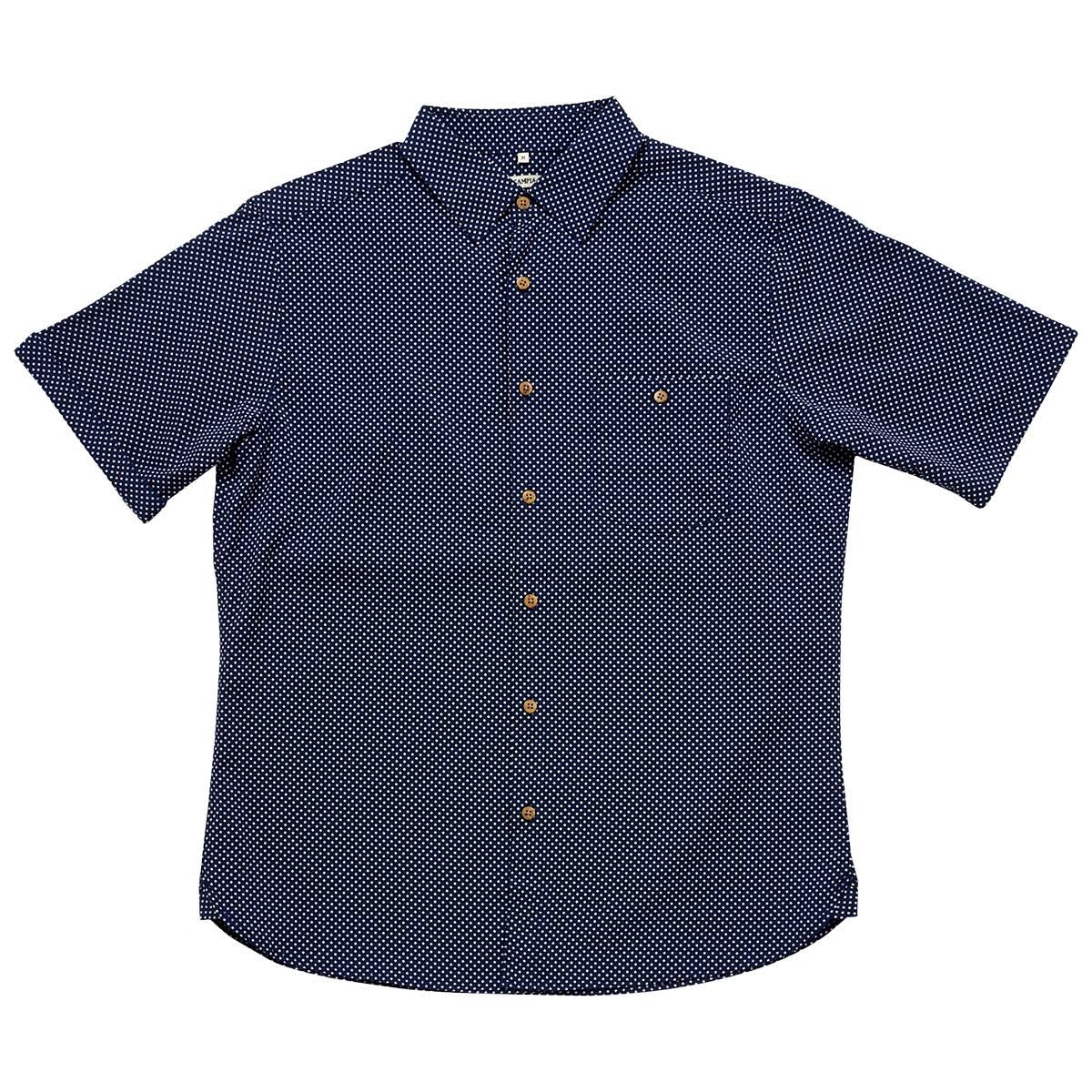 Click here for Mens Campia Mini Diamonds Button Down Shirt - Navy prices