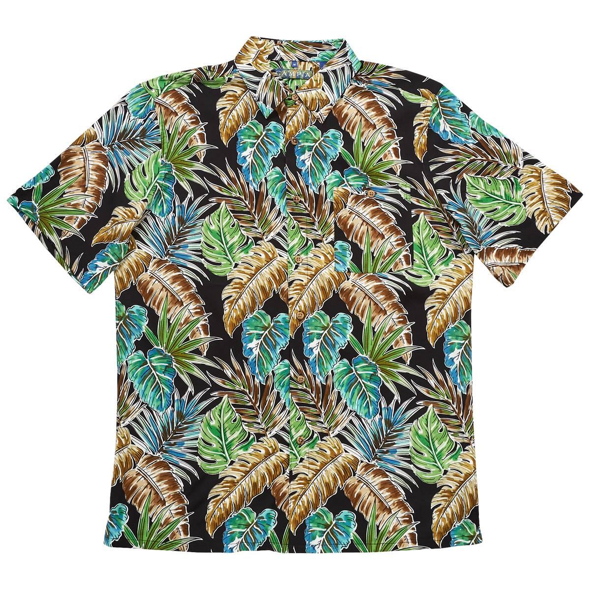Click here for Mens Campia Short Sleeve Leaf Button Down Shirt -... prices