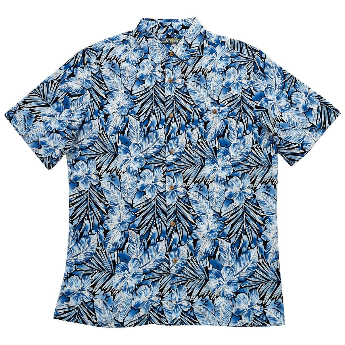 Click here for Mens Campia Short Sleeve Floral Leaf Button Down S... prices