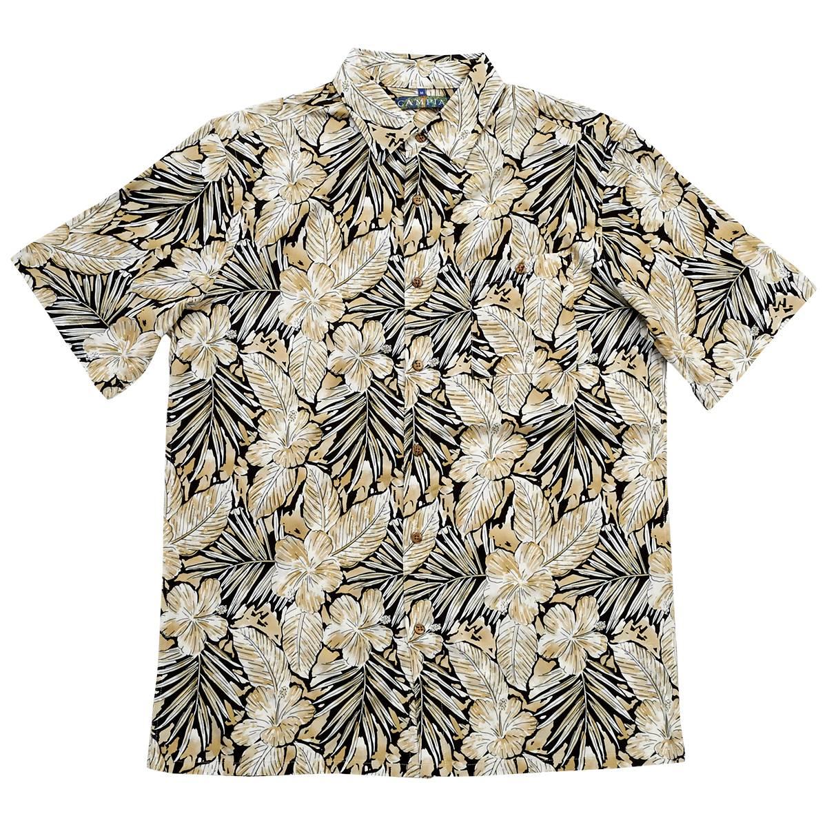 Click here for Mens Campia Short Sleeve Leaf Button Down Shirt -... prices