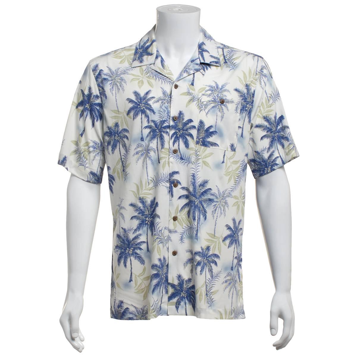 Click here for Mens Campia Short Sleeve Palm Tree Button Down Shi... prices