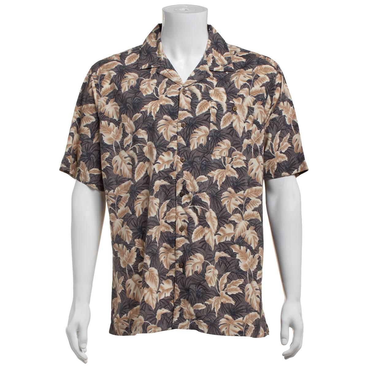 Click here for Mens Campia Short Sleeve Rayon Leaf Button Down Sh... prices