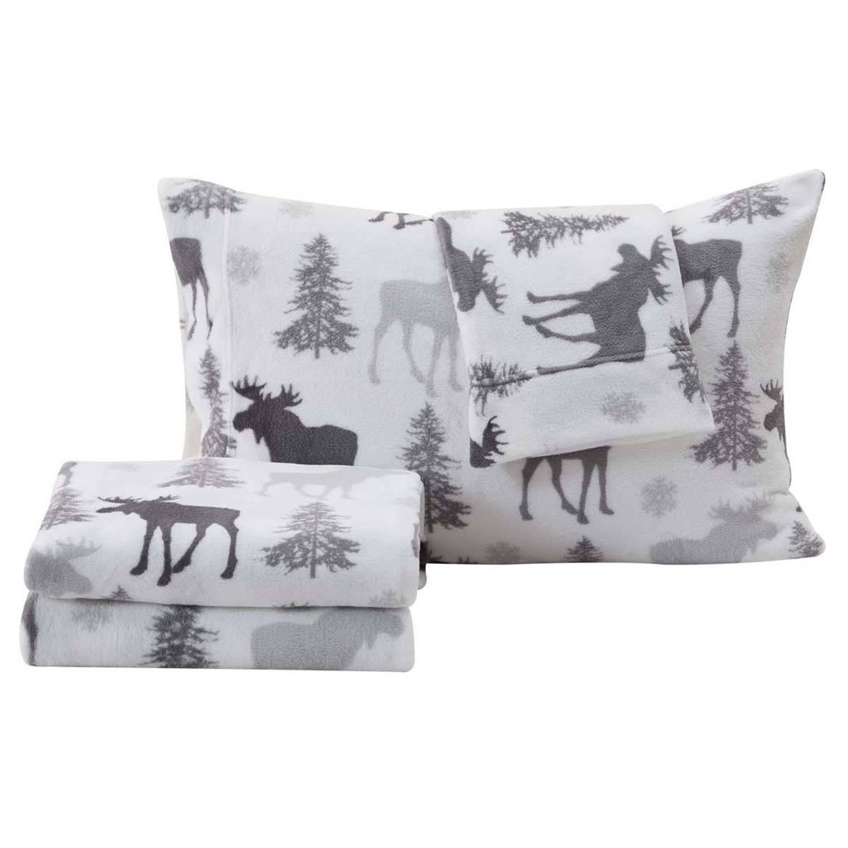 Click here for FreshFolds Velvet Luxe Moose Plush Fleece Sheet Se... prices