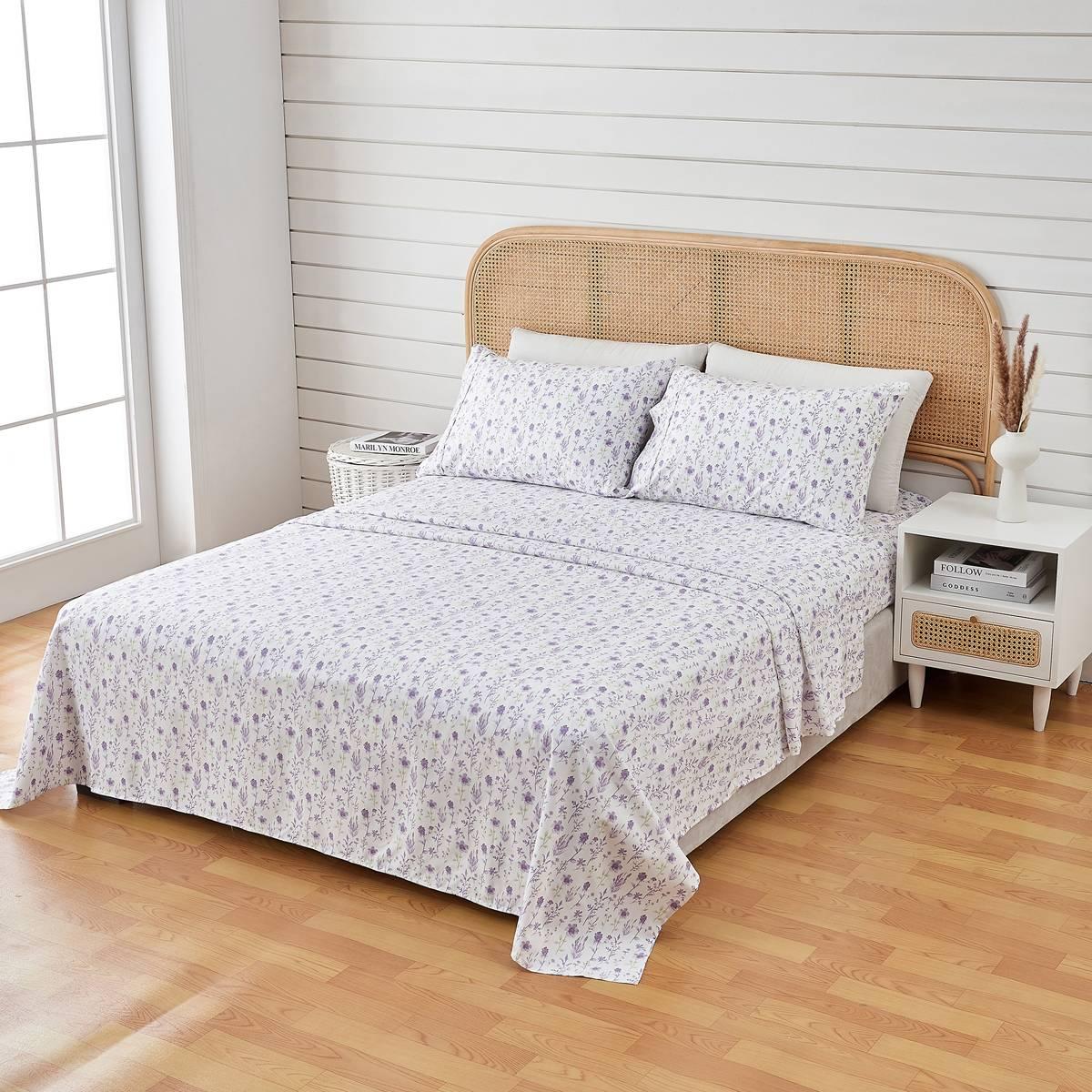 Click here for FreshFolds Delia Premium Lavender Floral Microfibe... prices