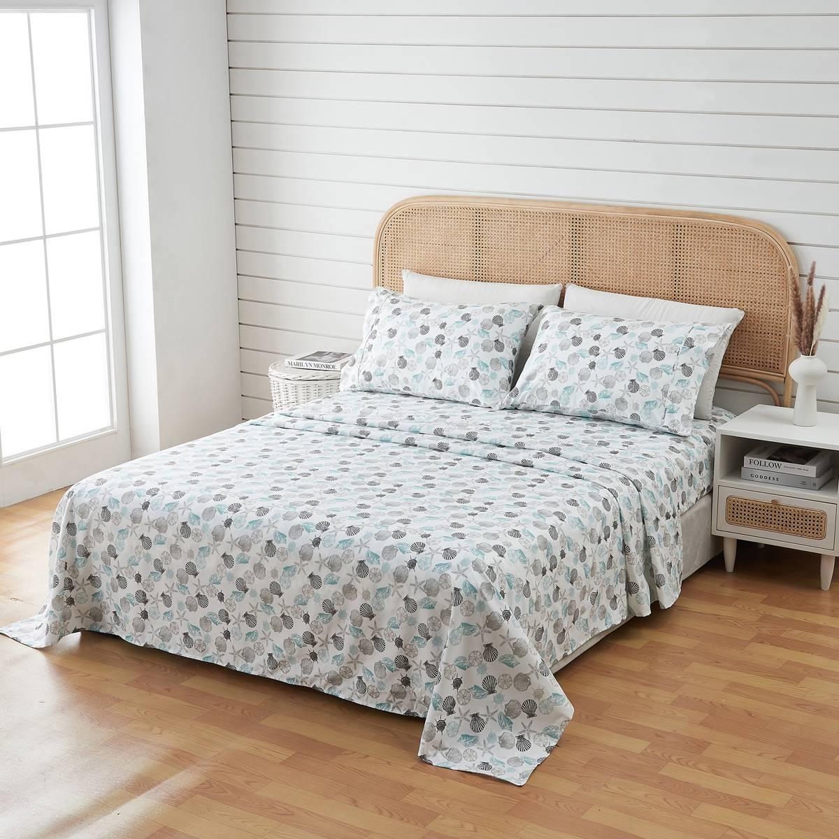 Click here for FreshFolds Newport Seashell Coastal Microfiber She... prices