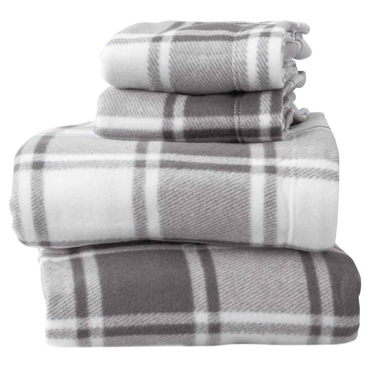 Click here for FreshFolds Dara Extra Plush Plaid Fleece Sheet Set prices