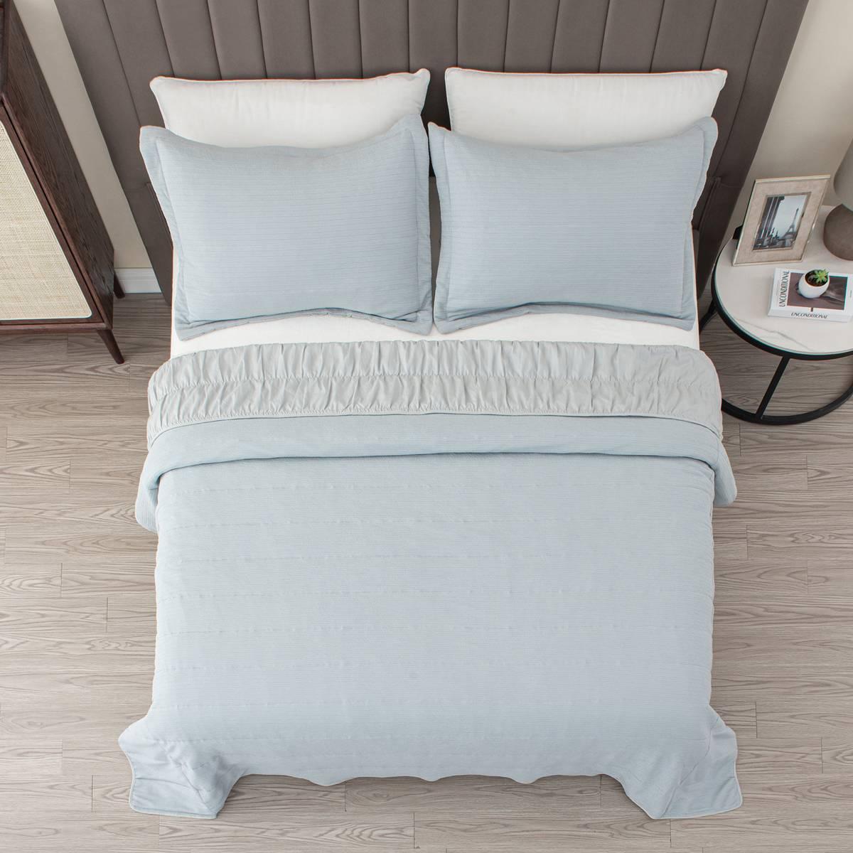 Click here for FreshFolds Ellie 3pc. Reversible Solid Quilt Set prices