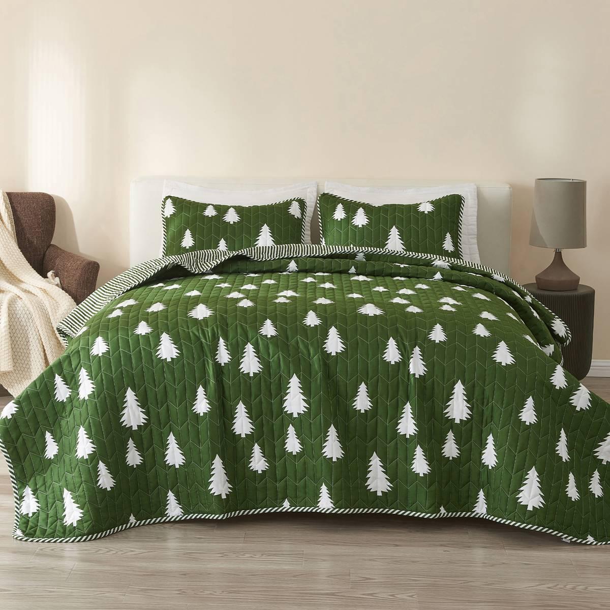Click here for FreshFolds Arrowhead 3pc. Reversible Tree Quilt Se... prices