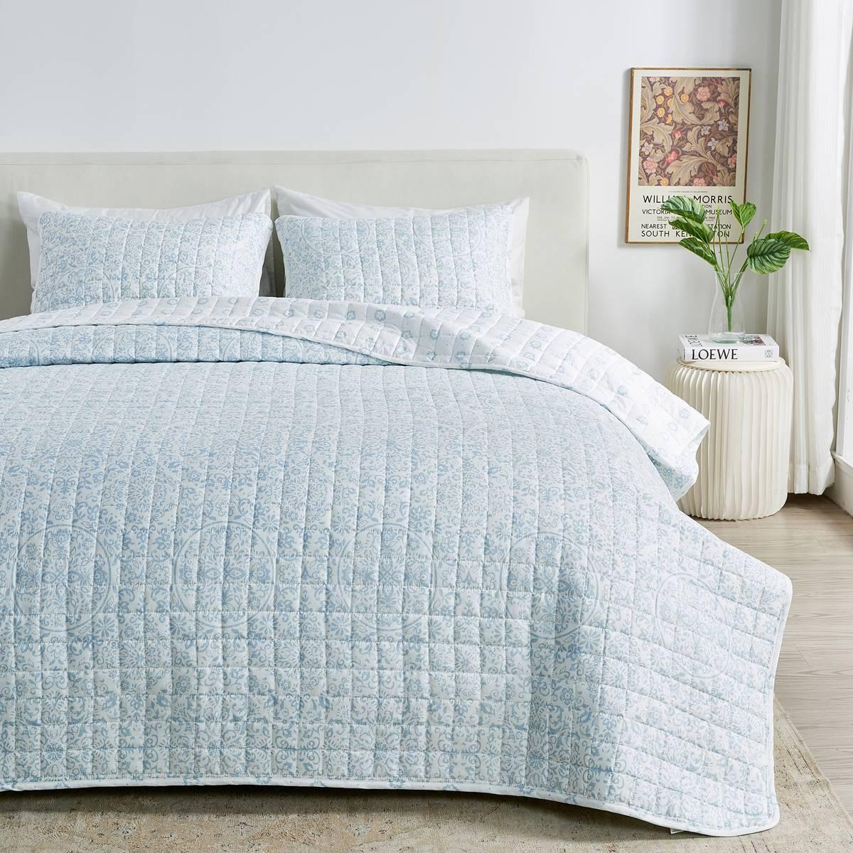 Click here for FreshFolds Kaleigh 3pc. Reversible Floral Quilt Se... prices