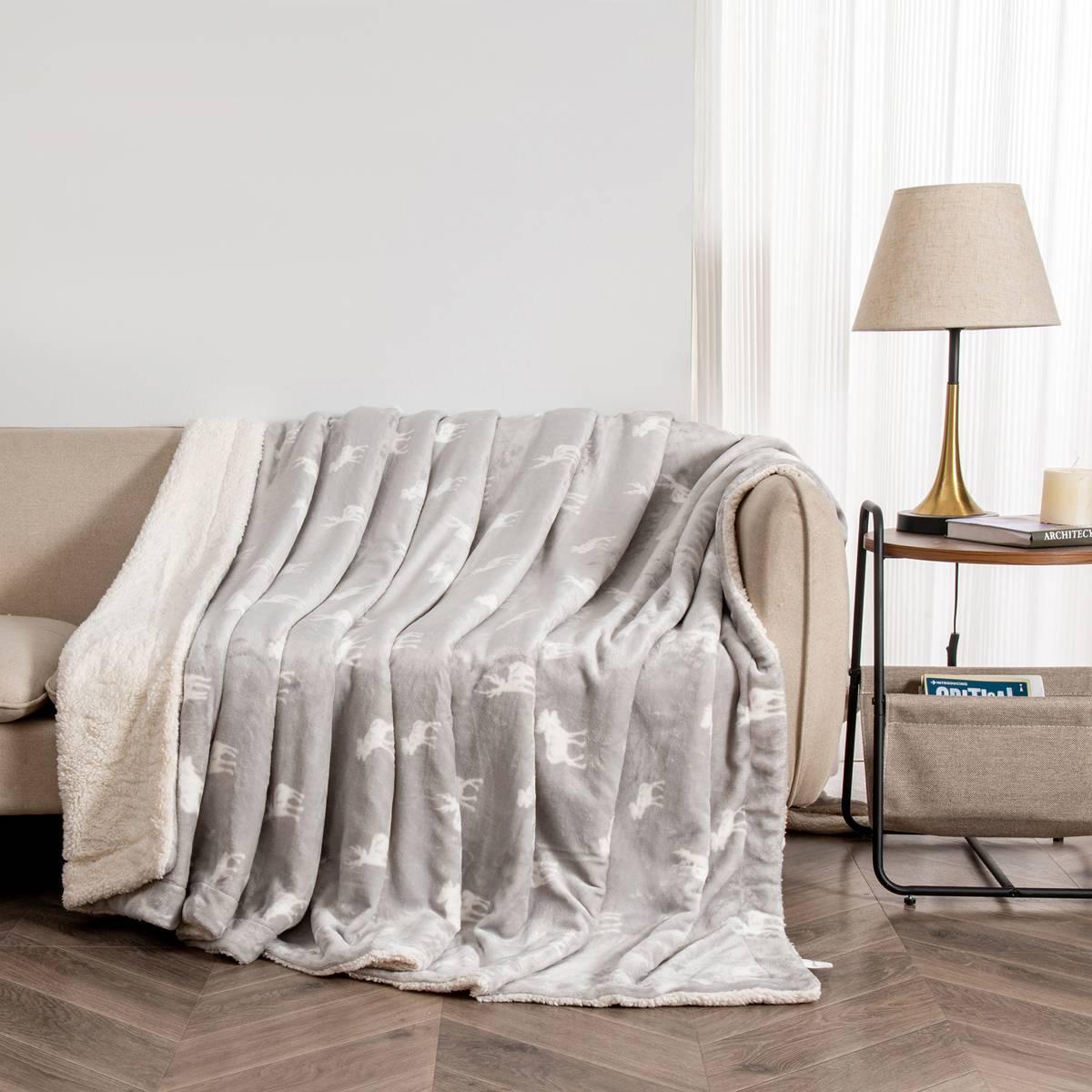 Click here for FreshFolds Kinsley Reversible Plush Velvet Moose &... prices