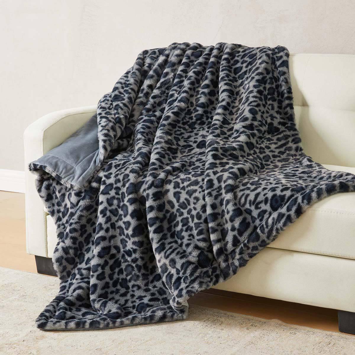 Click here for FreshFolds Aaliyah Faux Fur Leopard Reversible Thr... prices