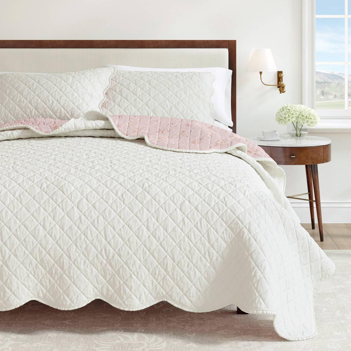 Click here for FreshFolds Sandie 3pc. Reversible Floral Scalloped... prices