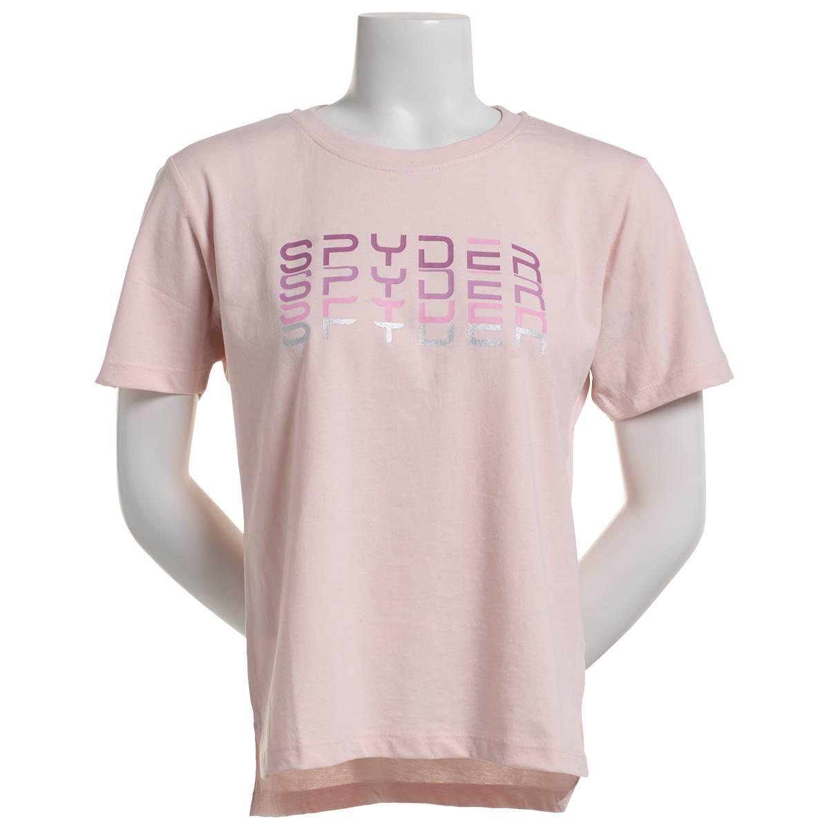 Click here for Womens Spyder Ombre SPYDER Text Short Sleeve Tee prices