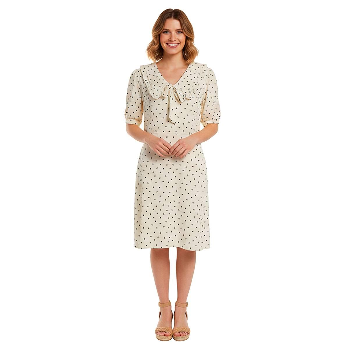 Click here for Womens Vivid Aura Short Sleeve Peter Pan Collar A-... prices