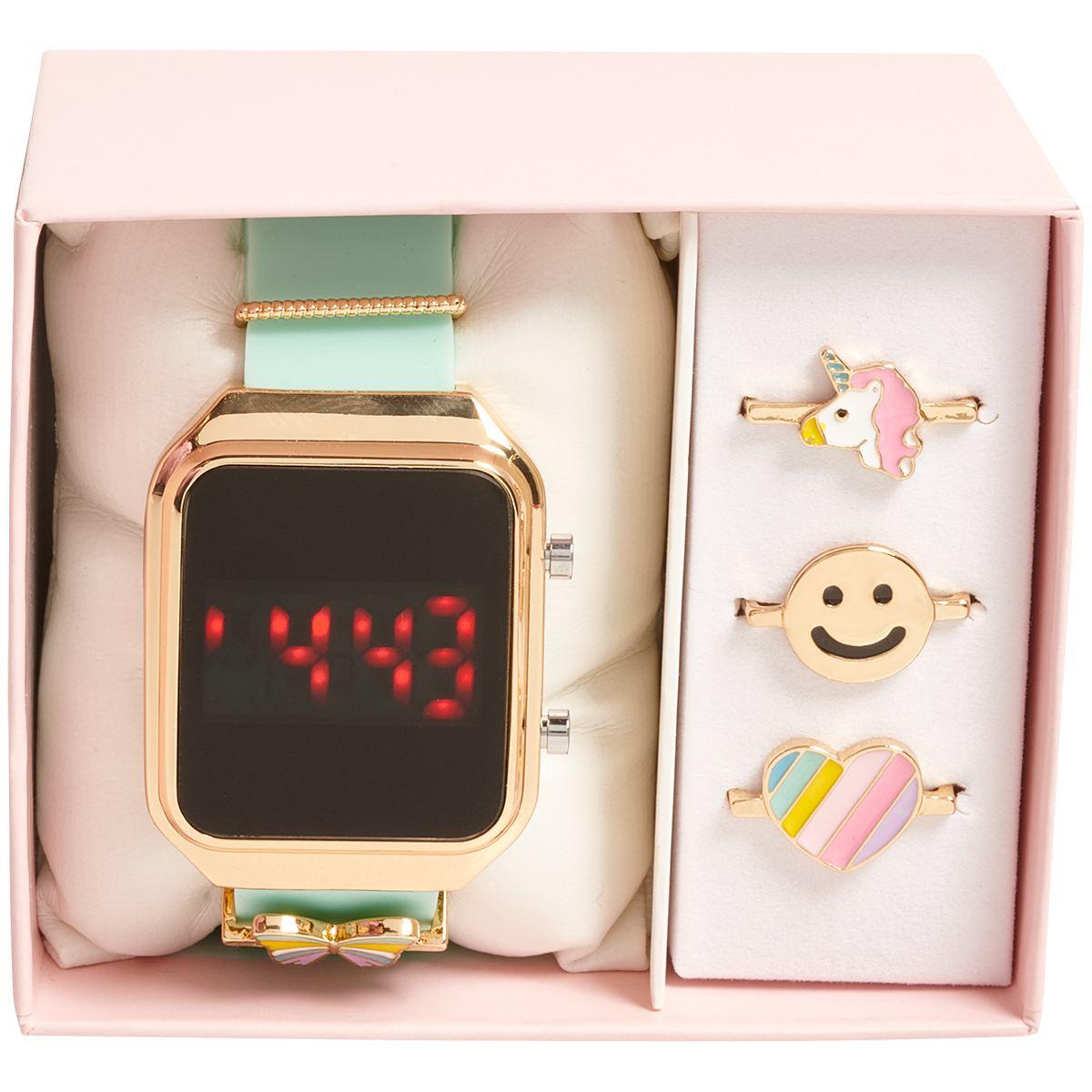 Click here for Kids Gold-Tone Digital Watch w/ Interchangeable Lo... prices