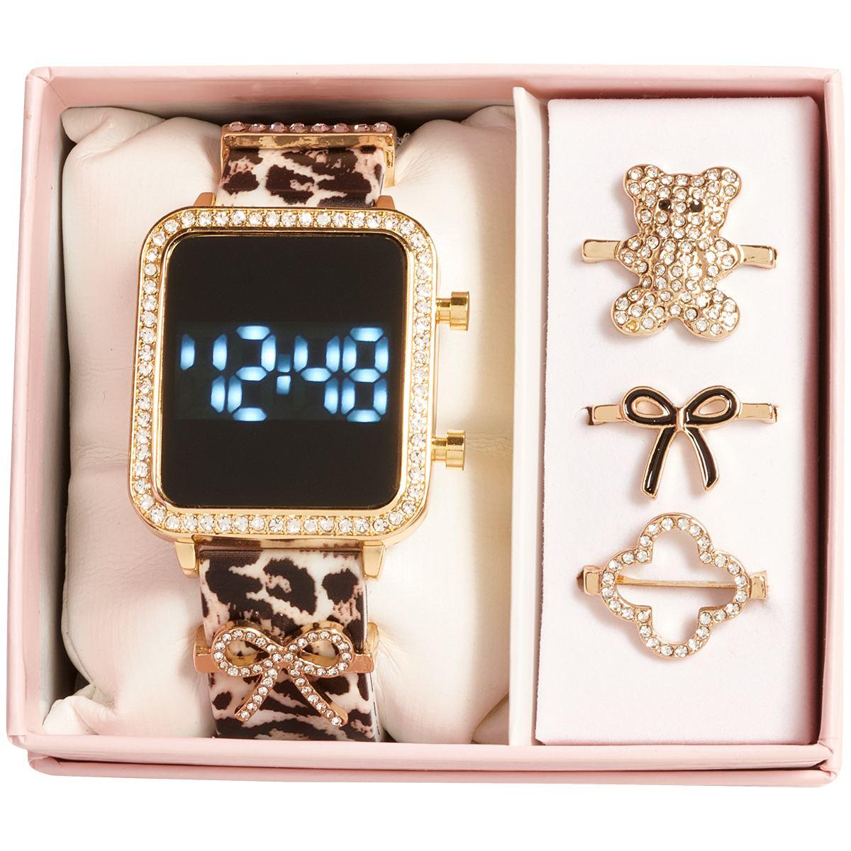 Click here for Womens Crystal Digital Watch w/ Interchangeable Ri... prices