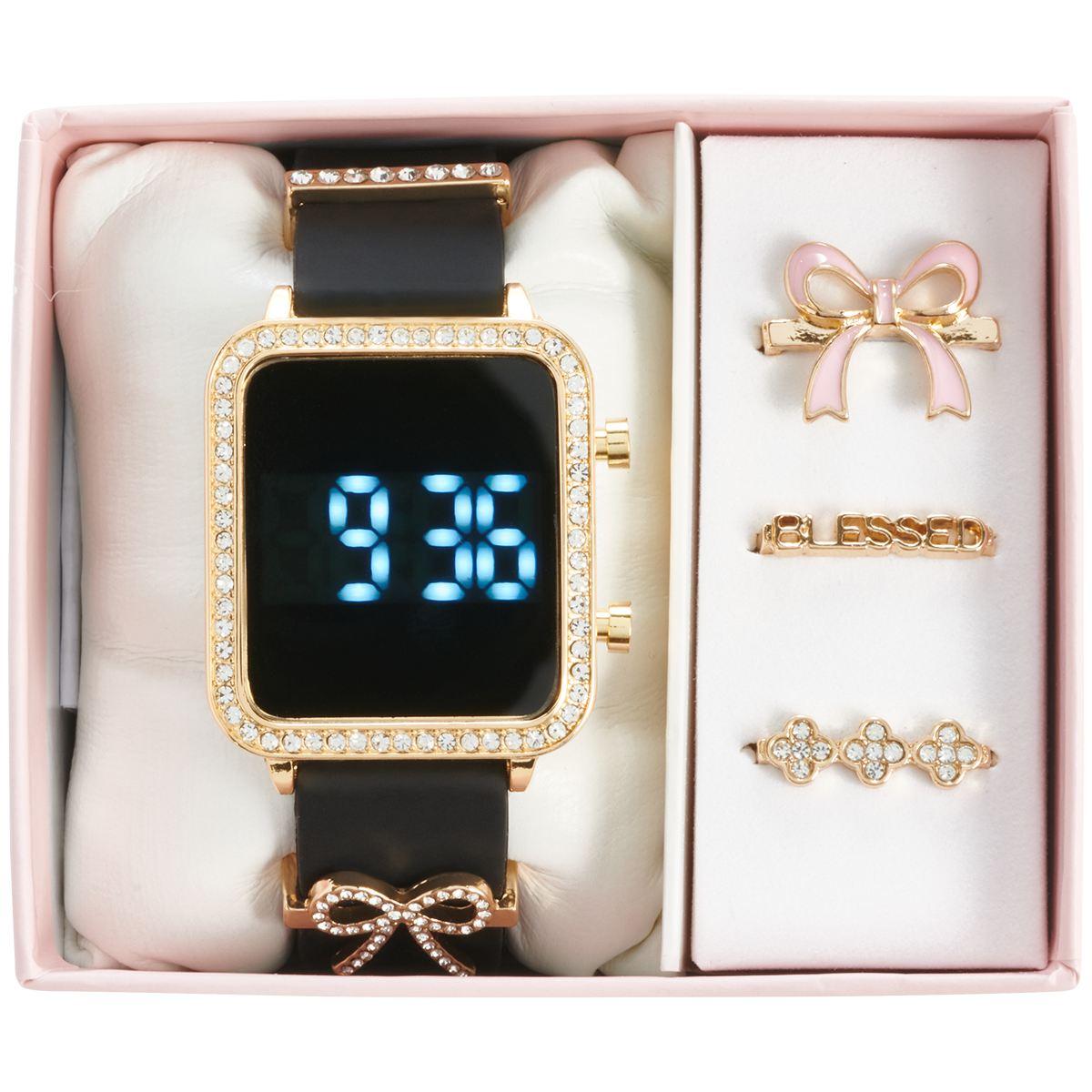 Click here for Womens Crystal Digital Watch w/ Interchangeable Ch... prices