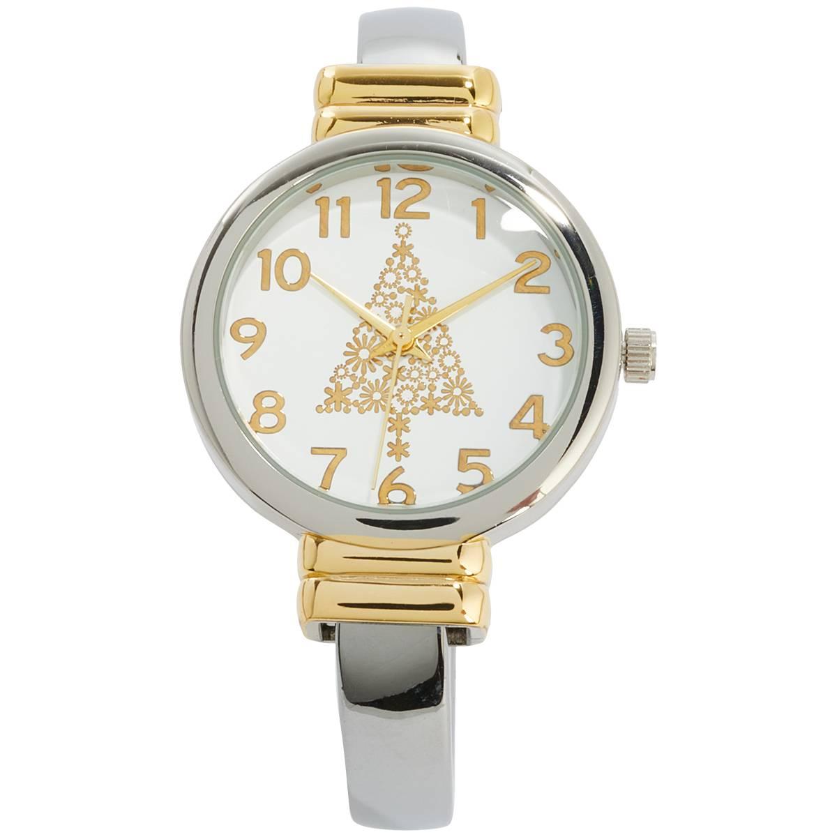Click here for Womens Two-Tone Gold Tree Dial Watch - ABG122 prices