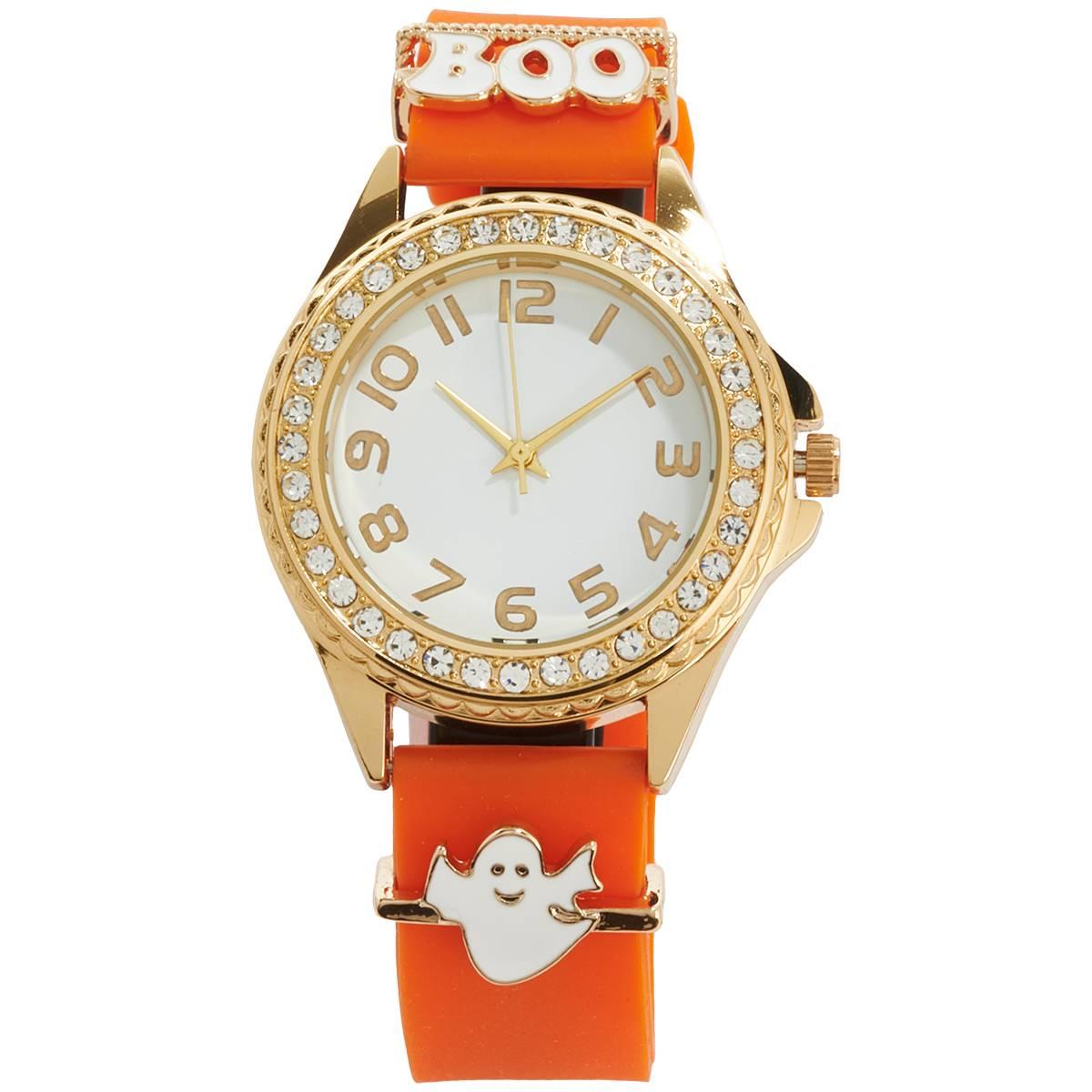 Click here for Womens Halloween Charms on Orange Band Watch - AS1... prices