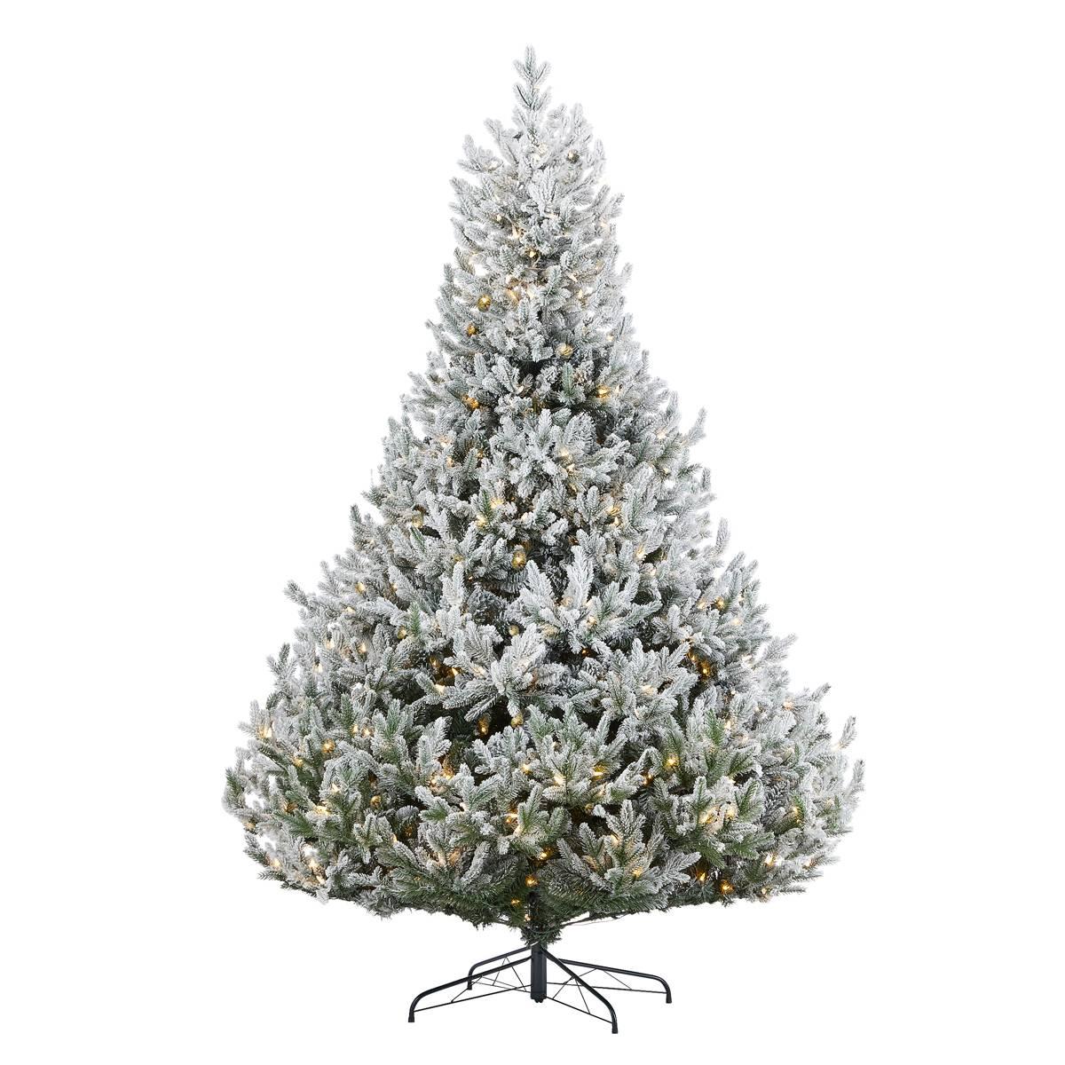 Click here for Seasonal LLC LED Pre-Lit Royal Oaks 9ft. Flocked C... prices