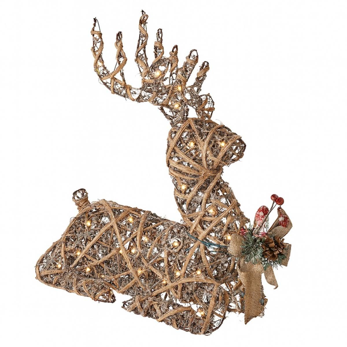Click here for Seasonal LLC 21in. Natural Rattan Sitting Reindeer prices