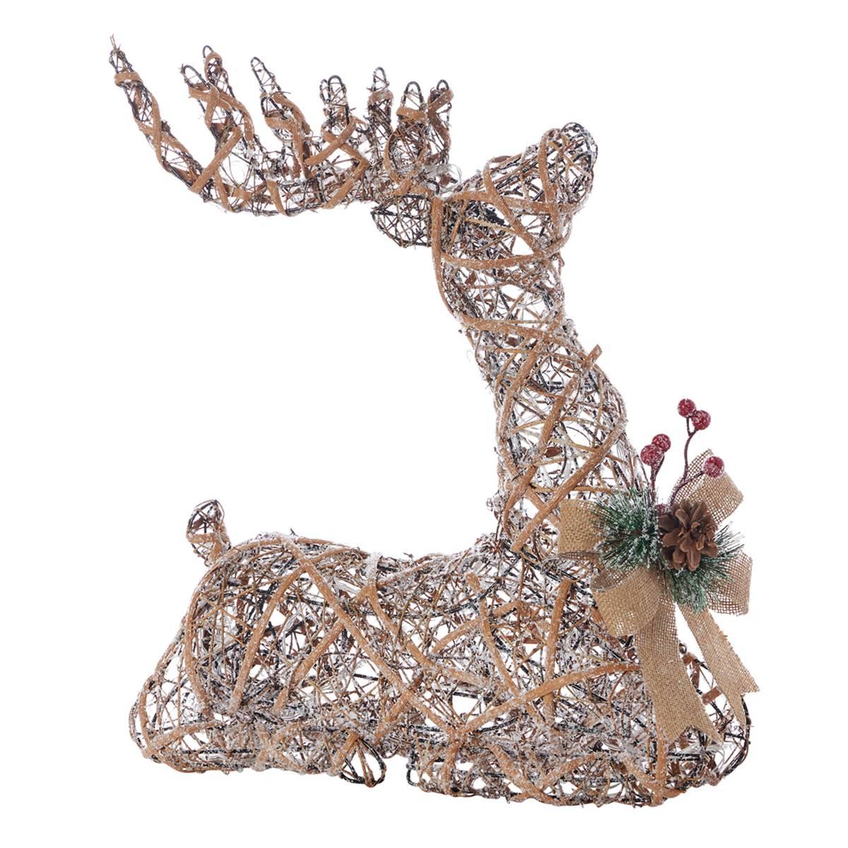 Click here for Seasonal LLC 32in. Pre-Lit Natural Rattan Sitting... prices