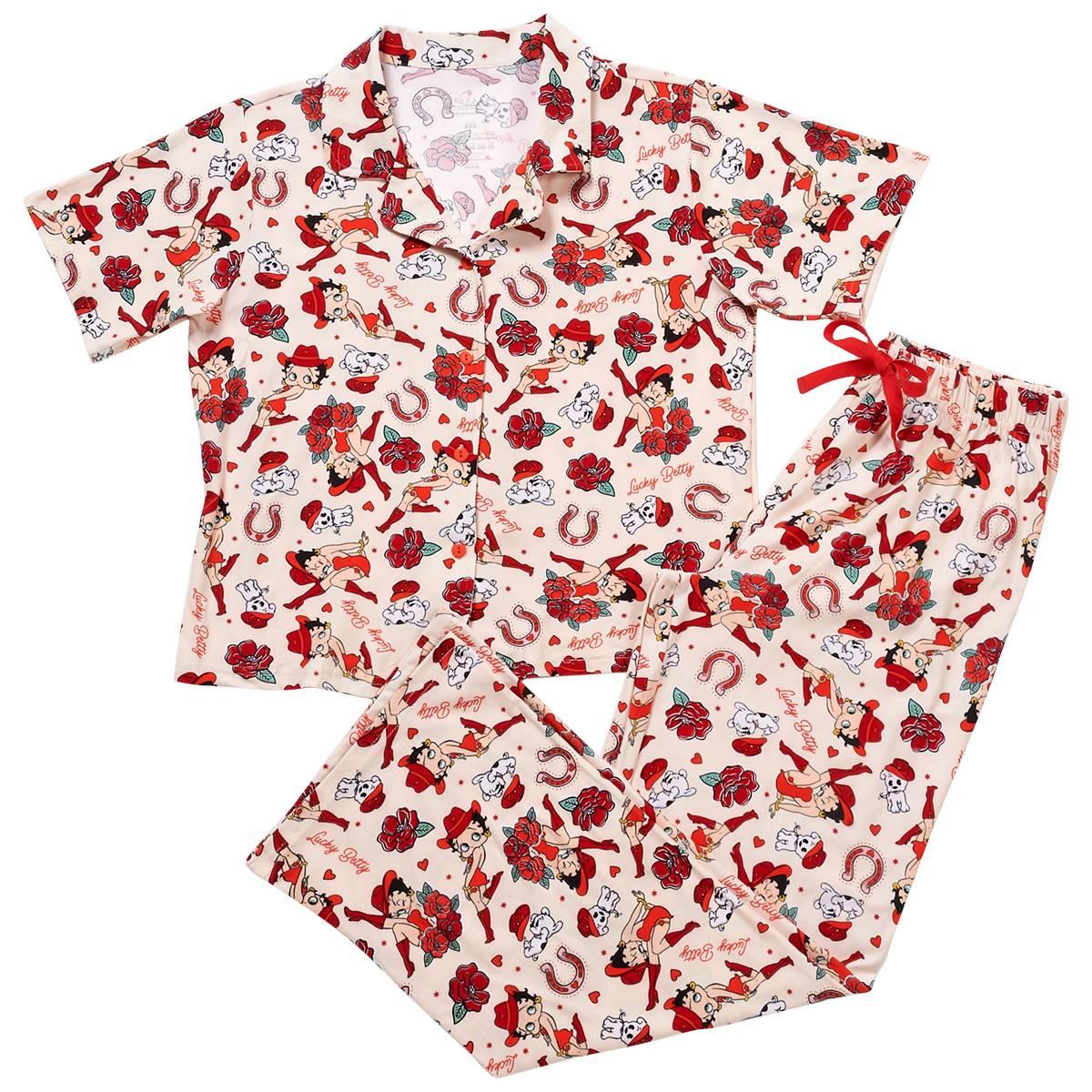 Click here for Womens Short Sleeve Betty Boop Cowgirl Pajama Set prices