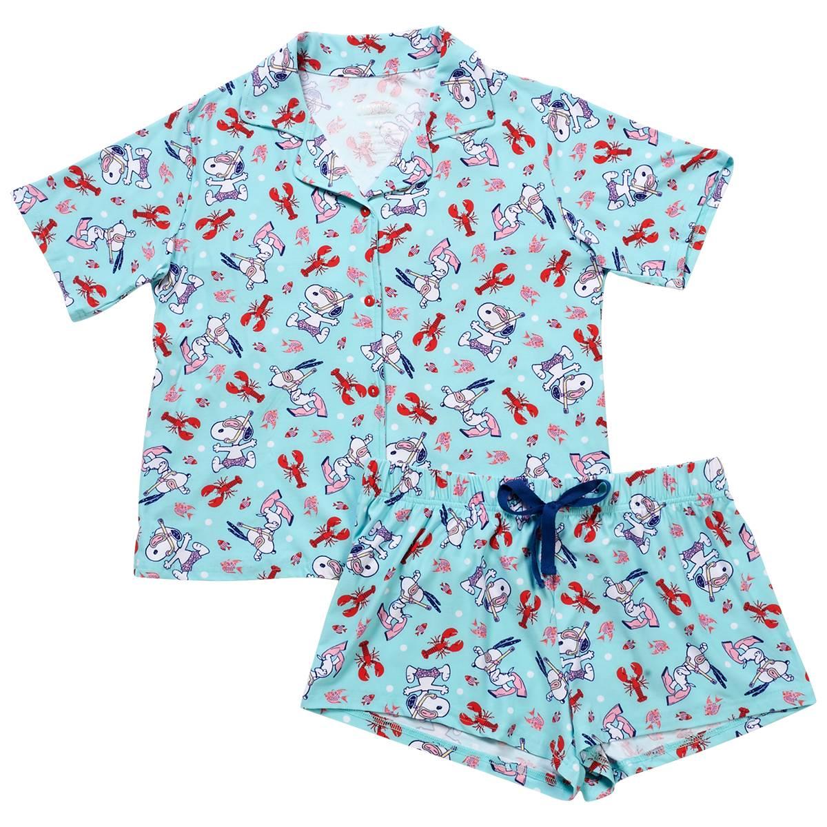 Click here for Womens Peanuts(tm) Snoopy Lobsters Shorts Pajama S... prices