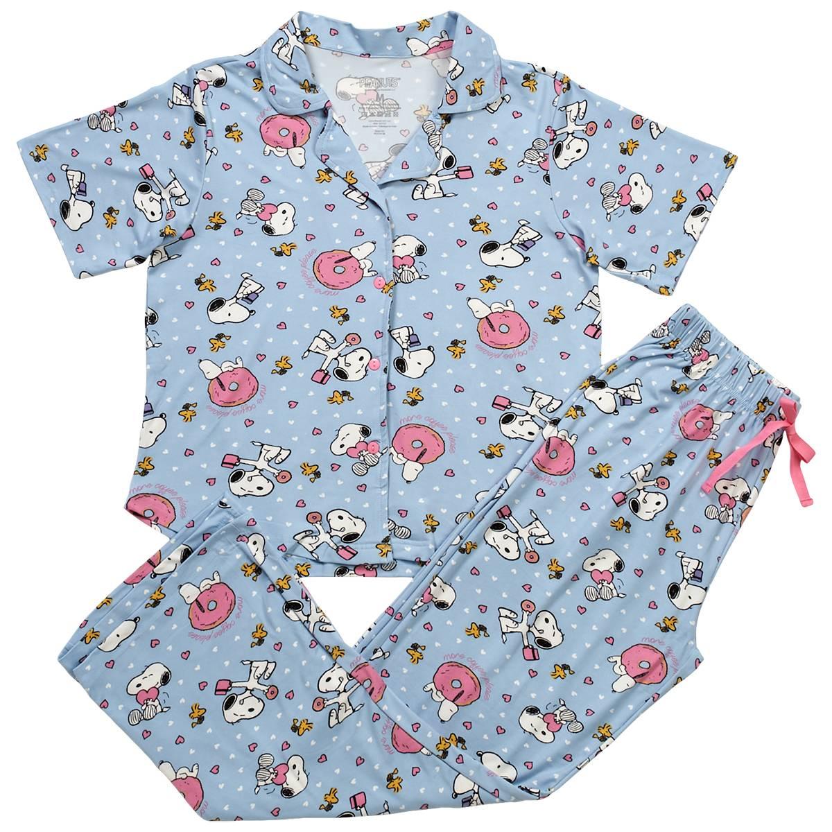 Click here for Juniors Peanuts Short Sleeve Donuts & Coffee Pajam... prices