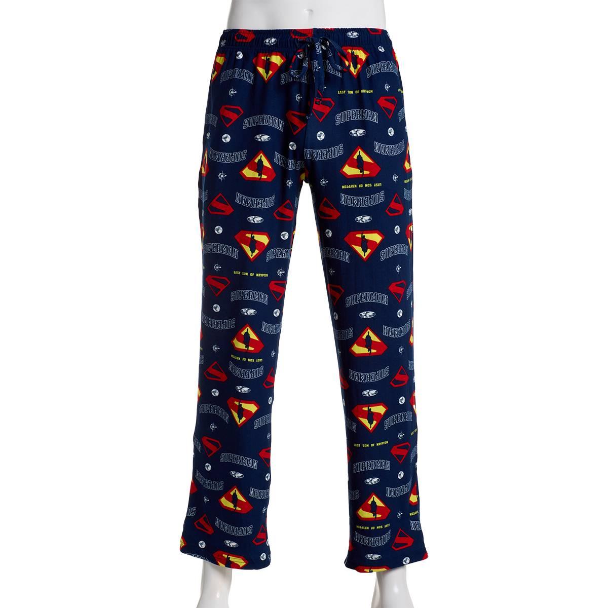 Click here for Mens Superman(tm) Graphics Pajama Pants - Navy prices