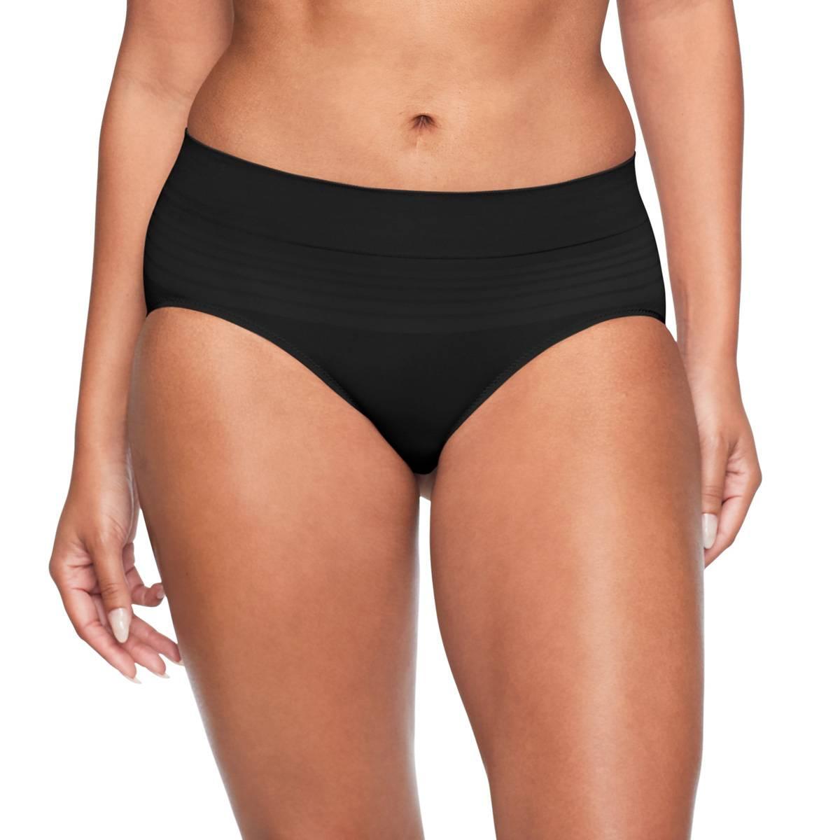 Warners No Pinches No Problems Seamless Brief Underwear RS1501P - Black