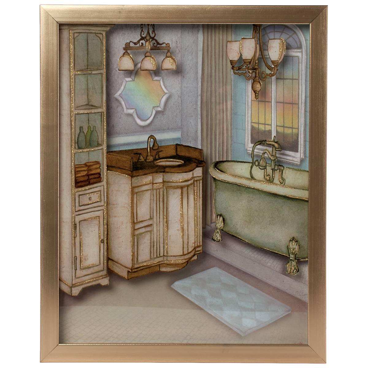 Click here for Chateau Bath Floating Glittered Art - 11x14 prices
