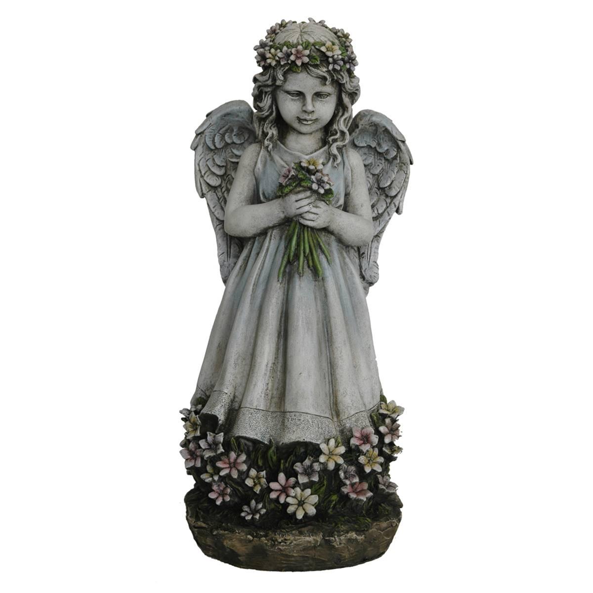Click here for Hi-Line Gift Angel Holding Flowers Garden Statue prices