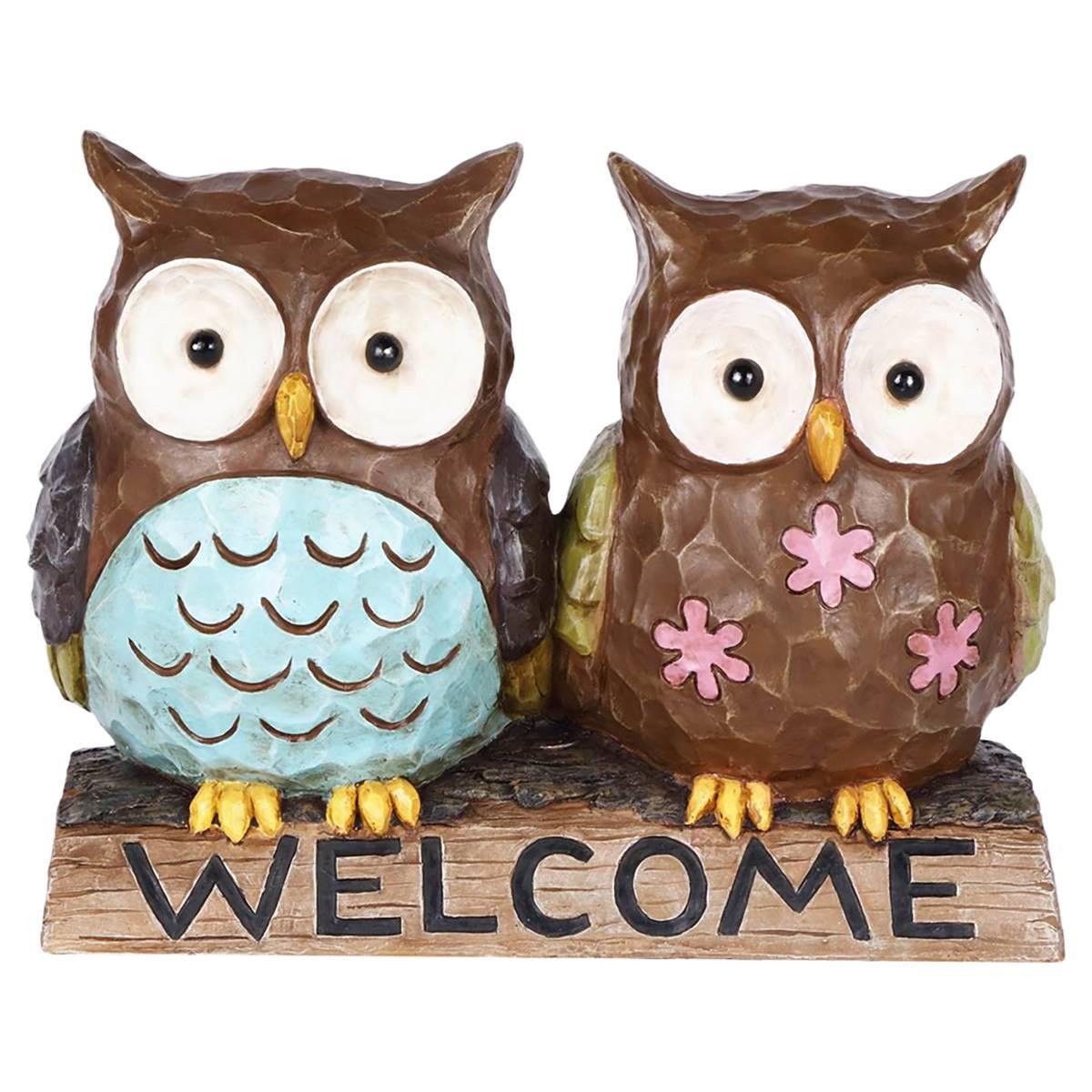 Click here for Hi-Line Gift Owl Couple with Welcome Sign Garden S... prices