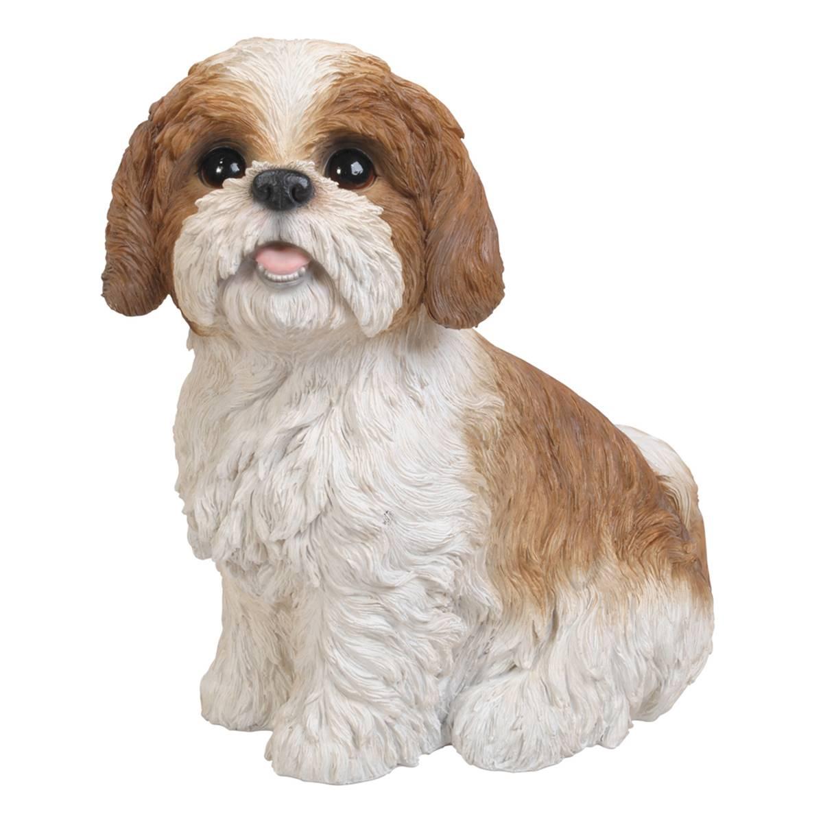 Click here for Hi-Line Gift Brown & White Sitting Shih Tzu Garden... prices