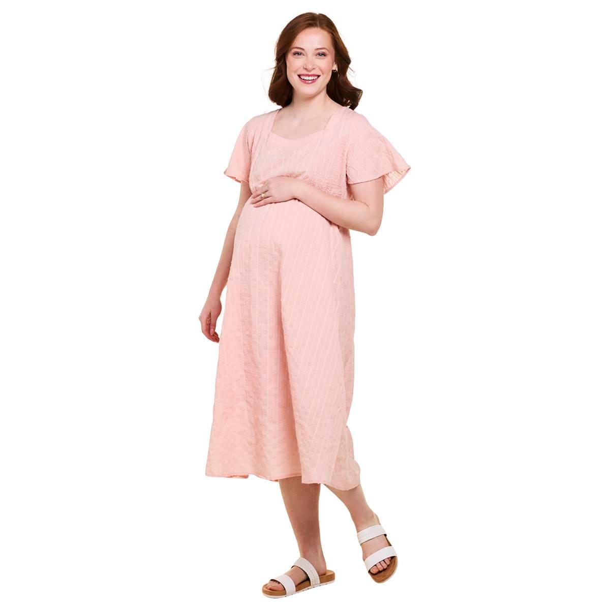Click here for Womens Fair Hope Clip Dot Empire Tie Maternity Dre... prices