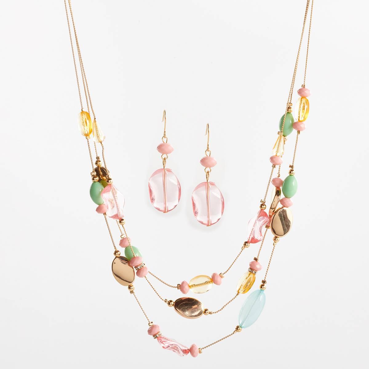Click here for Ashley Cooper(tm)  Multi-Row Beaded Necklace & Ear... prices