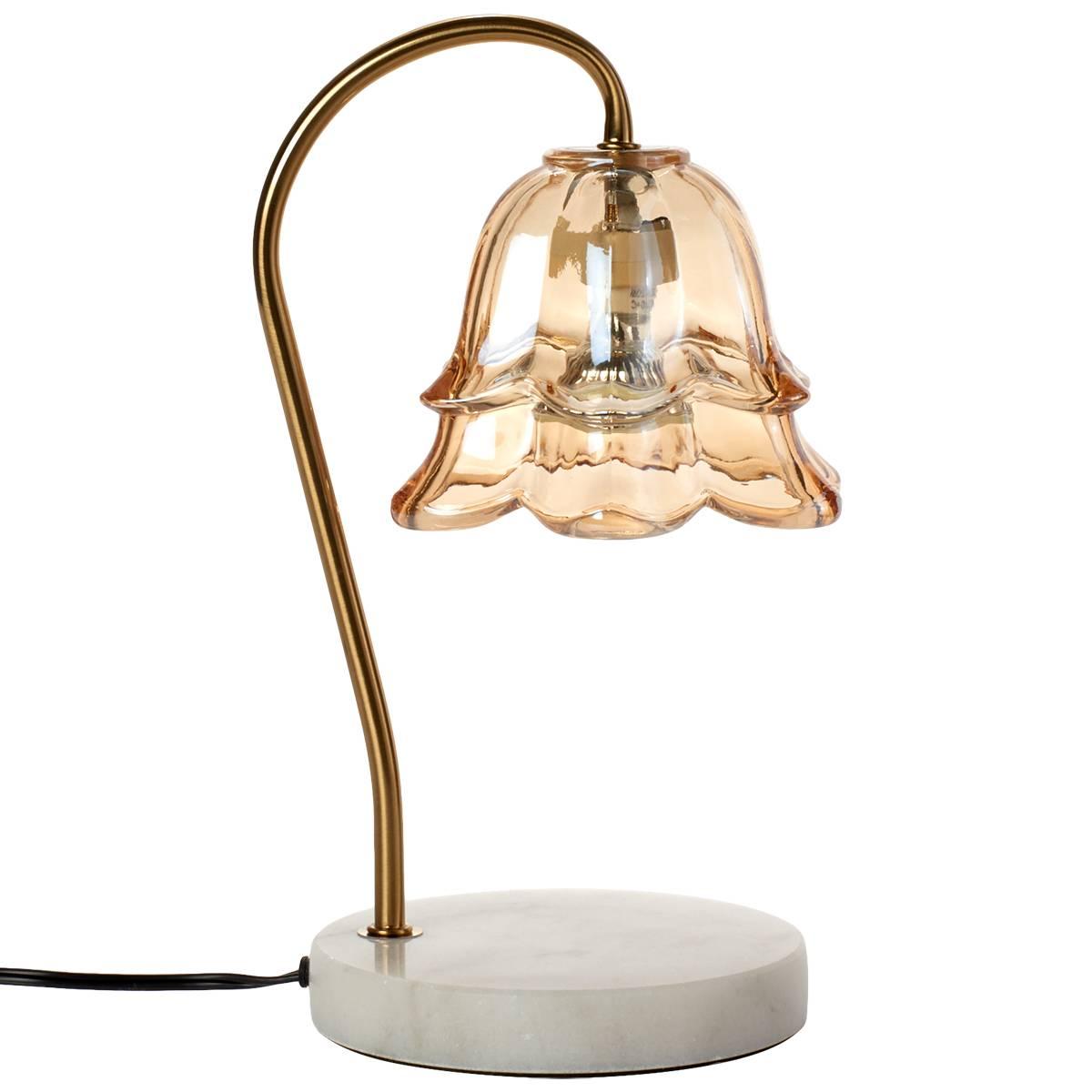 Click here for Luze Marble Base with Amber Glass Shade prices