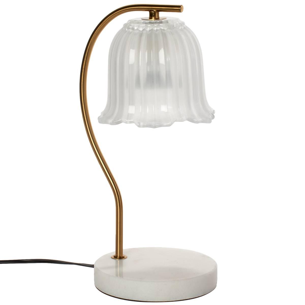 Click here for Luze Marble Base with Frosted Glass Shade Candle W... prices
