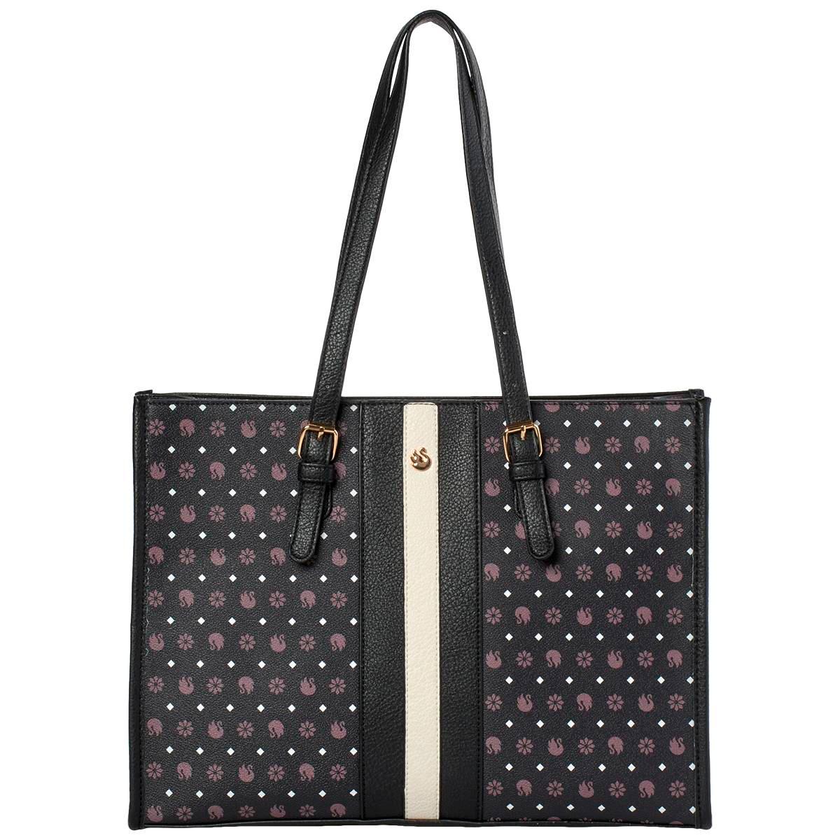 Click here for Gloria Vanderbilt Stripe Overlay Satchel prices