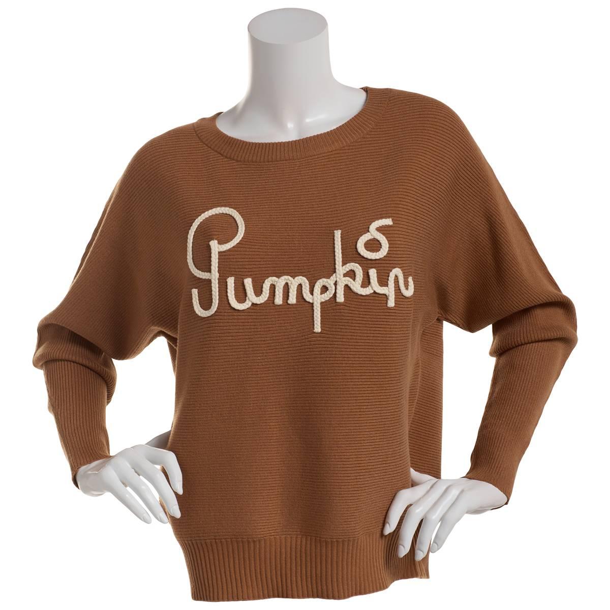 Click here for Petite Rio & Rian Crew Neck Pumpkin Sweater prices